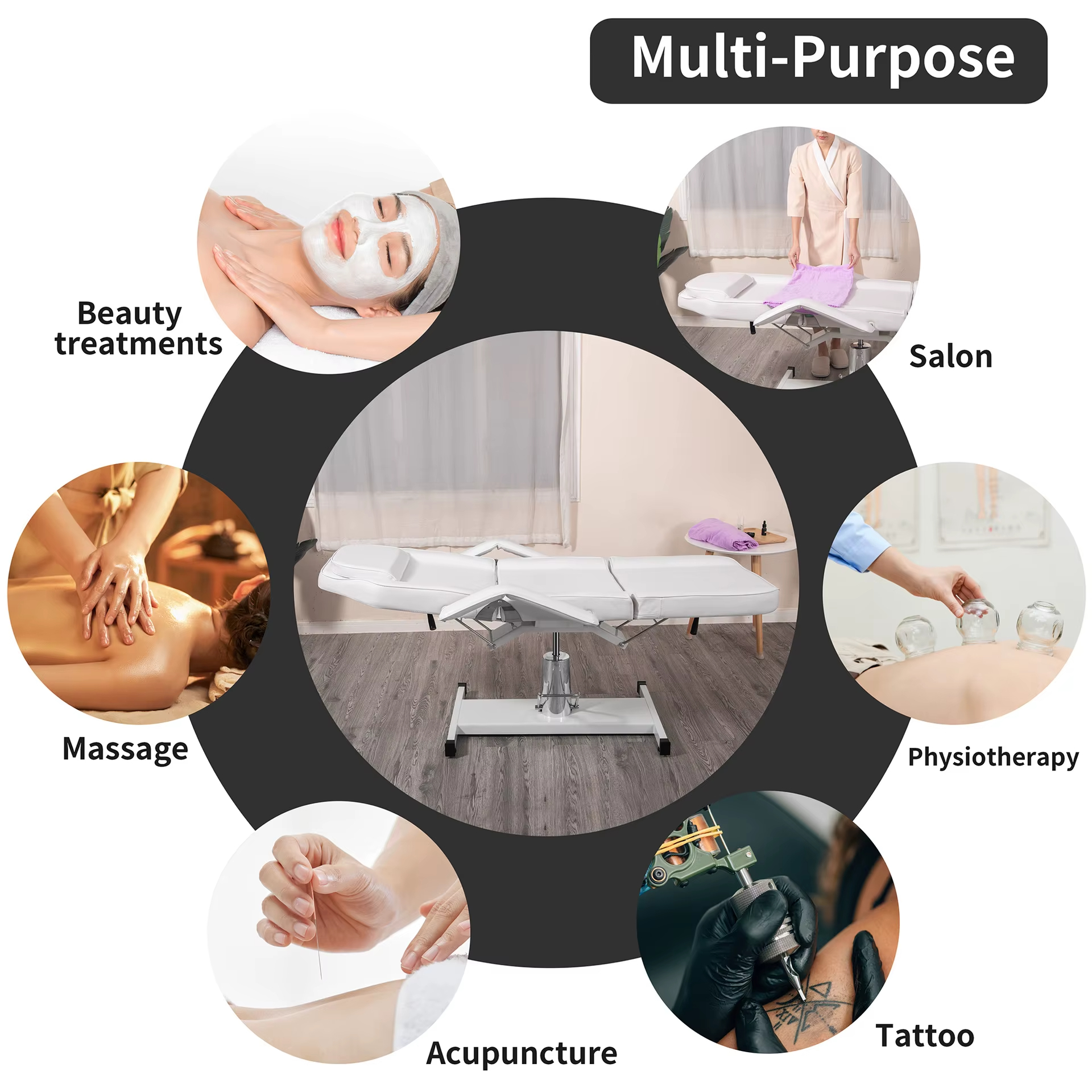 WillowLift 360° Hydraulic Massage Table – Adjustable Reclining Spa ...